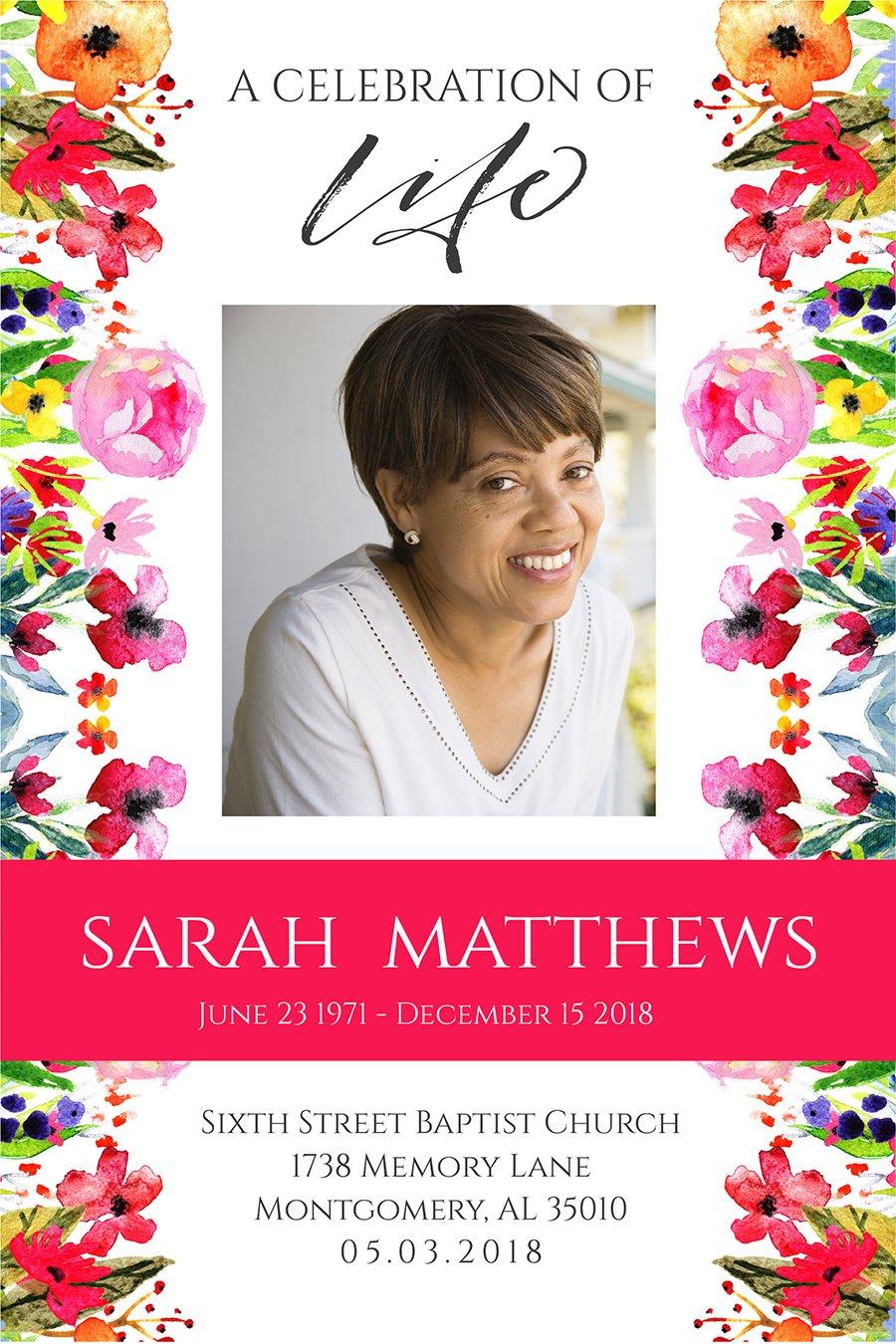 Memorial Poster - 1096 - Memorial Prints - Memorial & Funeral Printing