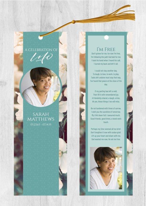 Memorial Bookmark - 1098 - Memorial Prints - Memorial & Funeral Printing