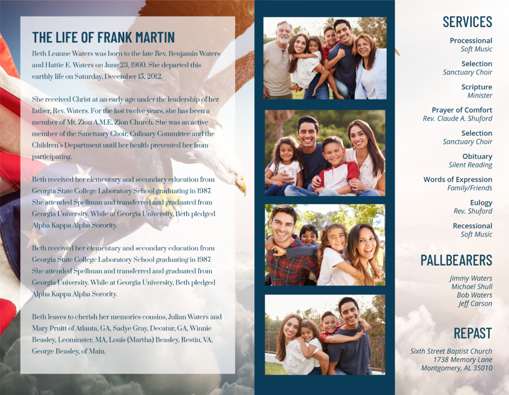 20 Page Funeral Program - 2103 - Memorial Prints - Memorial & Funeral Printing