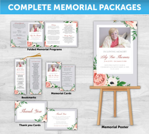 Memorial Program for Funeral - Funeral Memorial Invitations