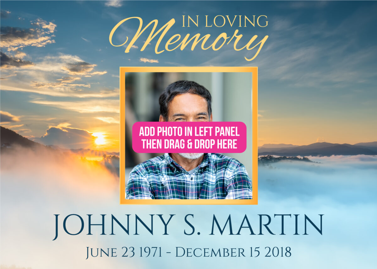 Memorial Yard Sign - 1092 - Memorial Prints - Memorial & Funeral Printing
