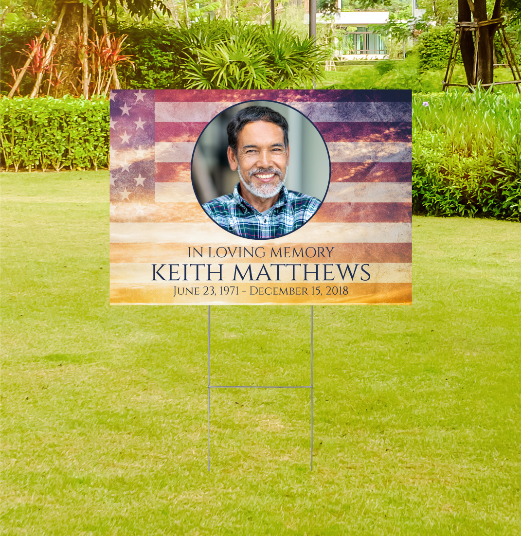 Memorial Yard Sign - 2015 - Memorial Prints - Memorial & Funeral Printing