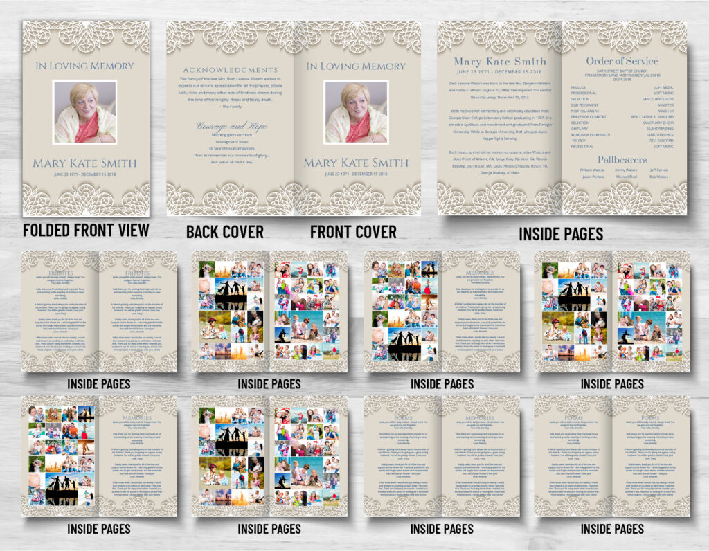 20 Page Funeral Program - 1078 - Memorial Prints - Memorial & Funeral Printing