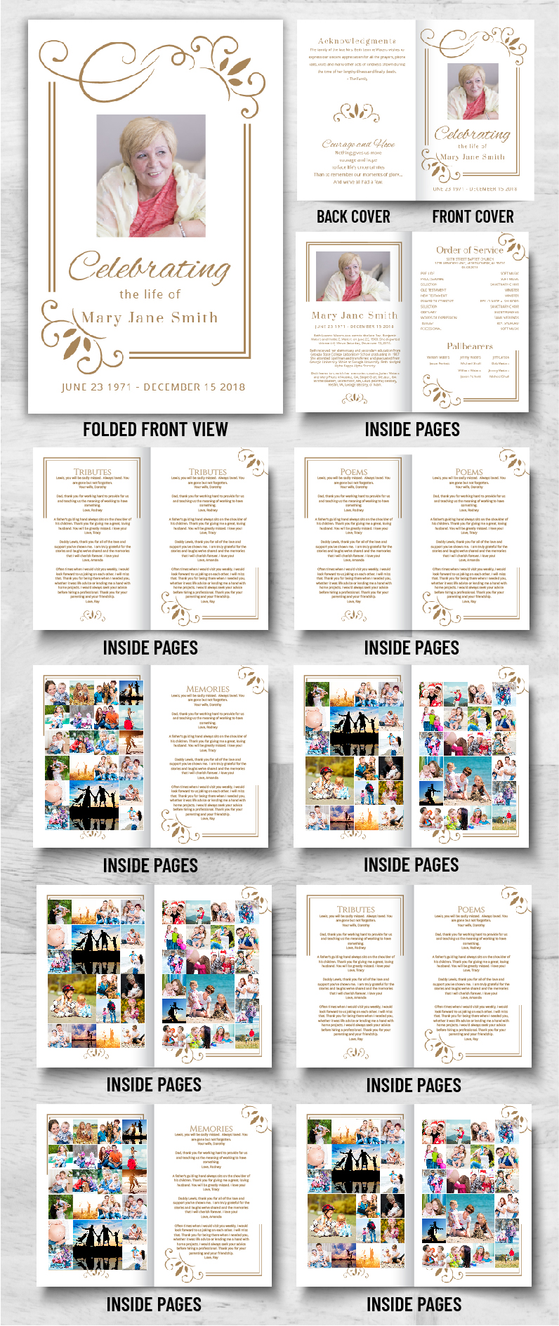 20 Page Funeral Program - 1082 - Memorial Prints - Memorial & Funeral ...