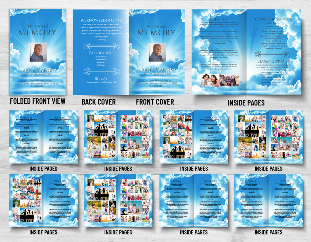 20 Page Funeral Program - 1085 - Memorial Prints - Memorial & Funeral ...