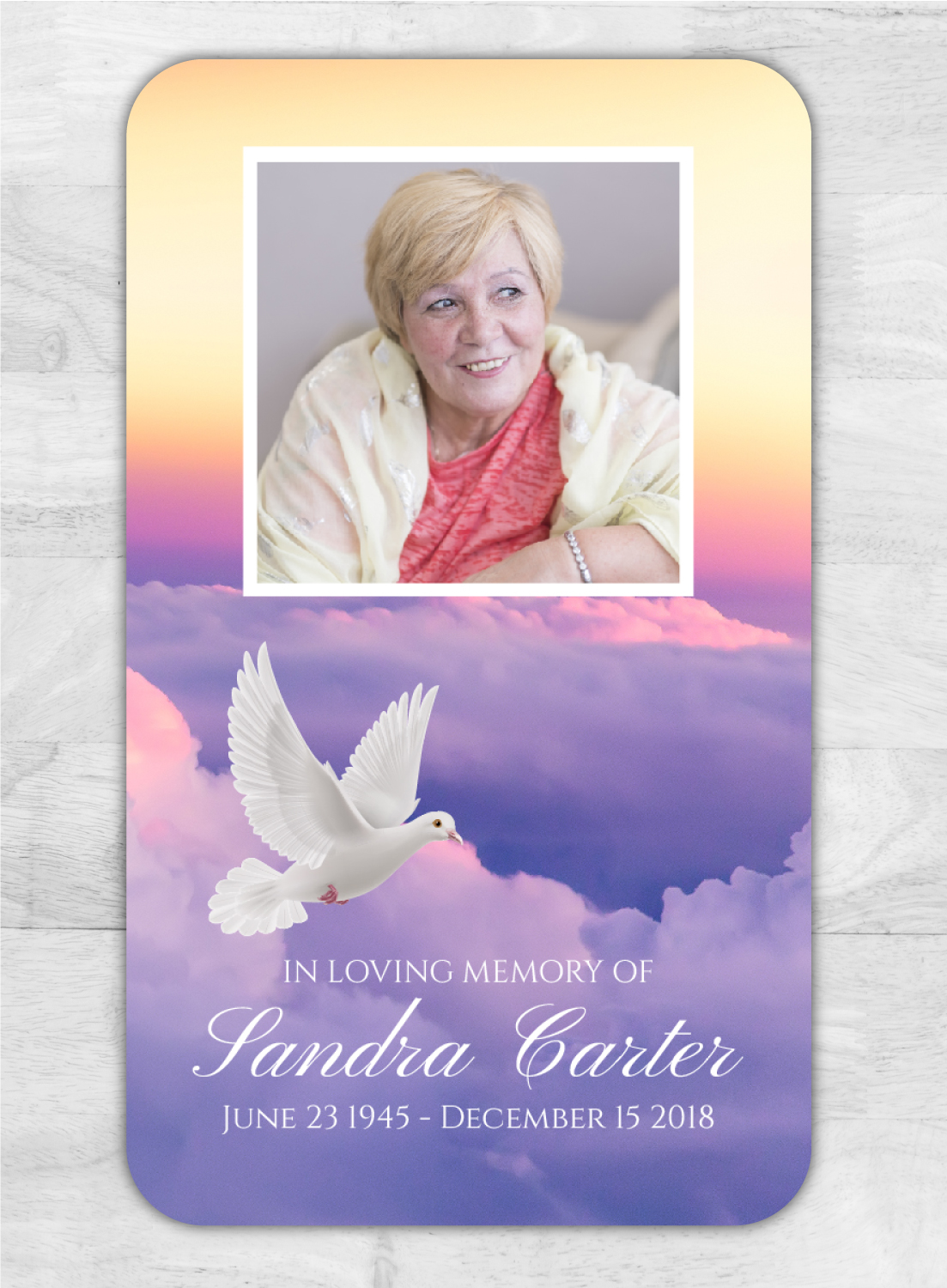 Memorial Magnet - 2012 - Memorial Prints - Memorial & Funeral Printing
