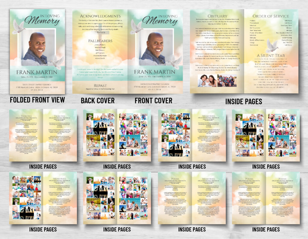 20 Page Funeral Program - 2051 - Memorial Prints - Memorial & Funeral Printing
