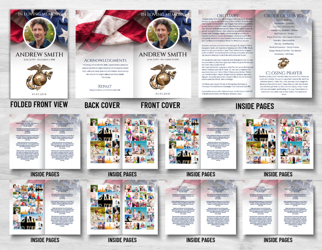 20 Page Funeral Program - 2088 - Memorial Prints - Memorial & Funeral Printing