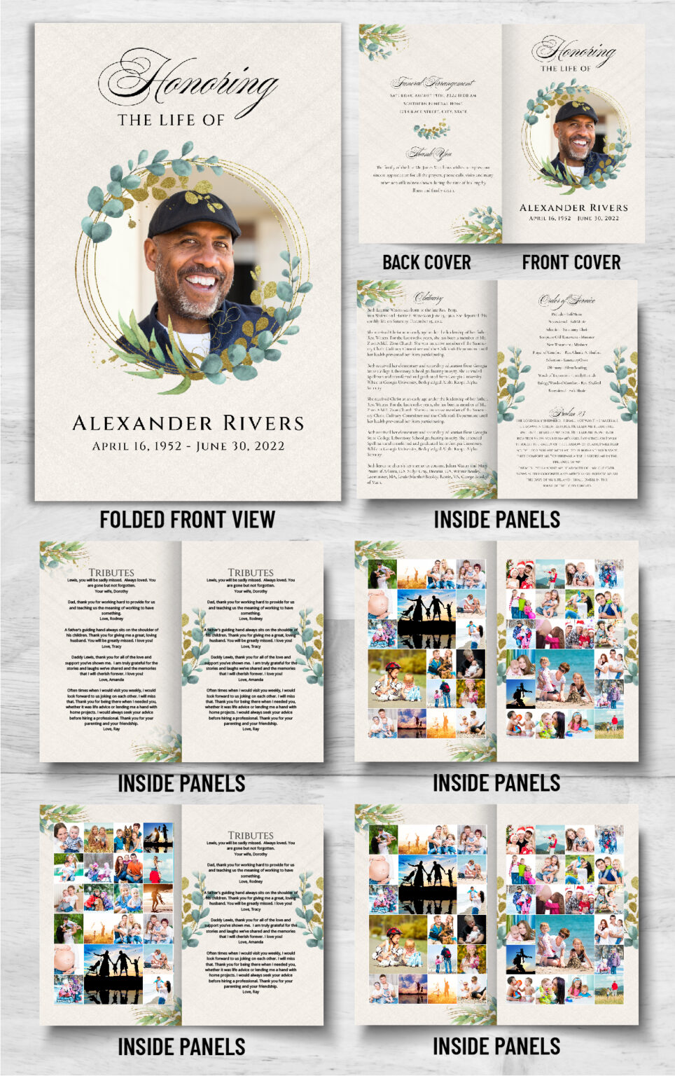 Create a Beautiful 12-Page Funeral Program and Memorial Booklet ...