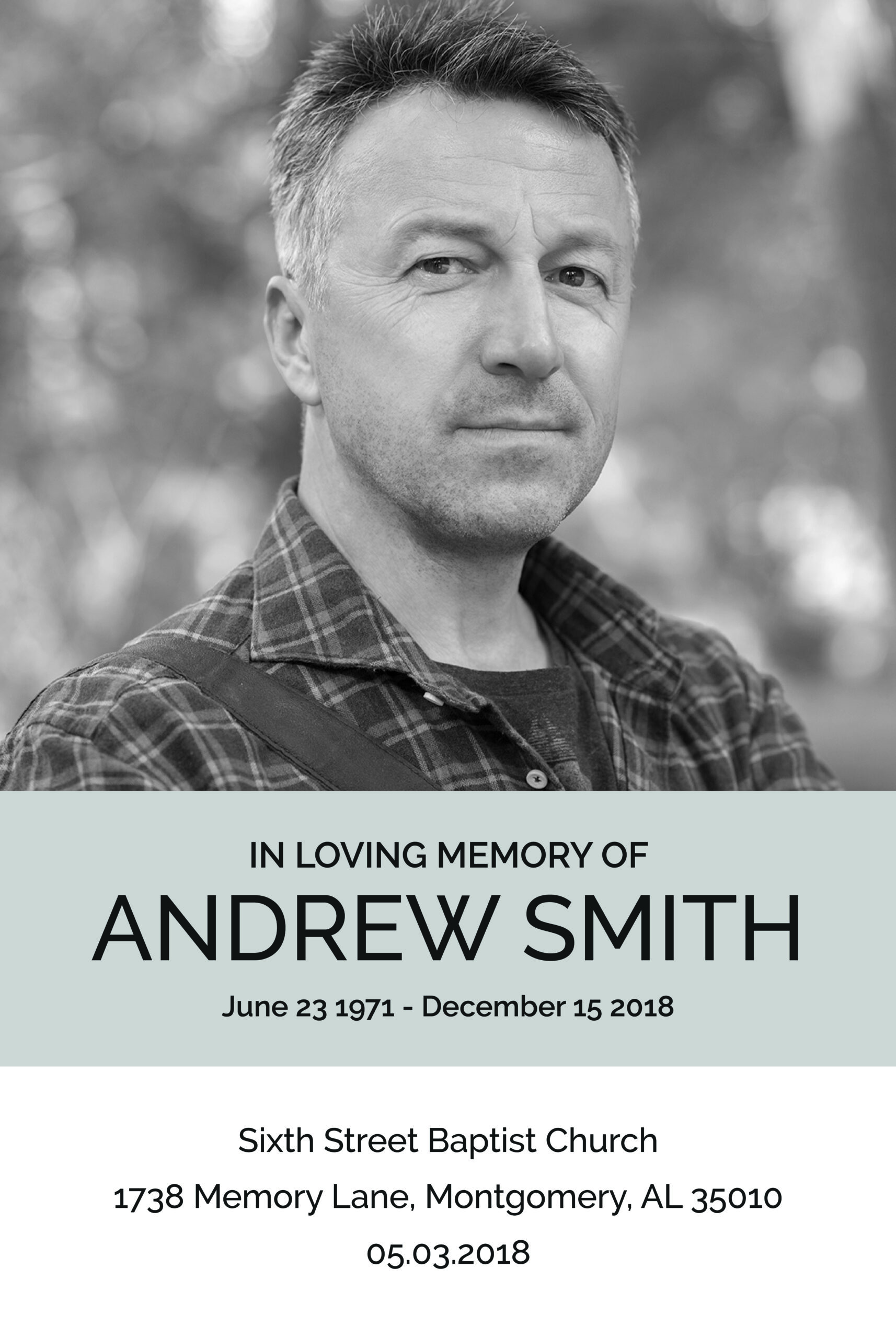 Memorial Poster - 1088 - Memorial Prints - Memorial & Funeral Printing