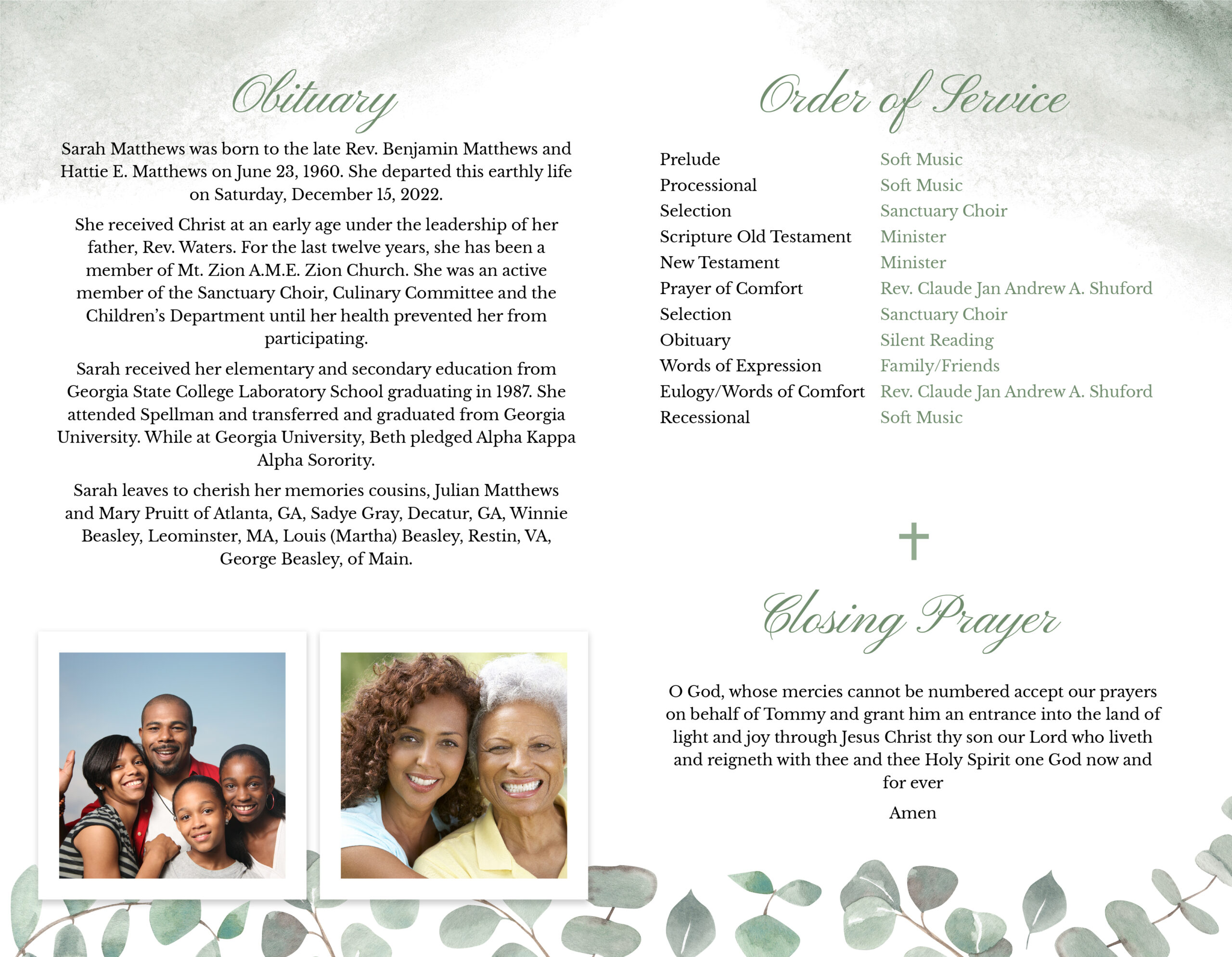 20 Page Funeral Program - 2127 - Memorial Prints - Memorial & Funeral ...