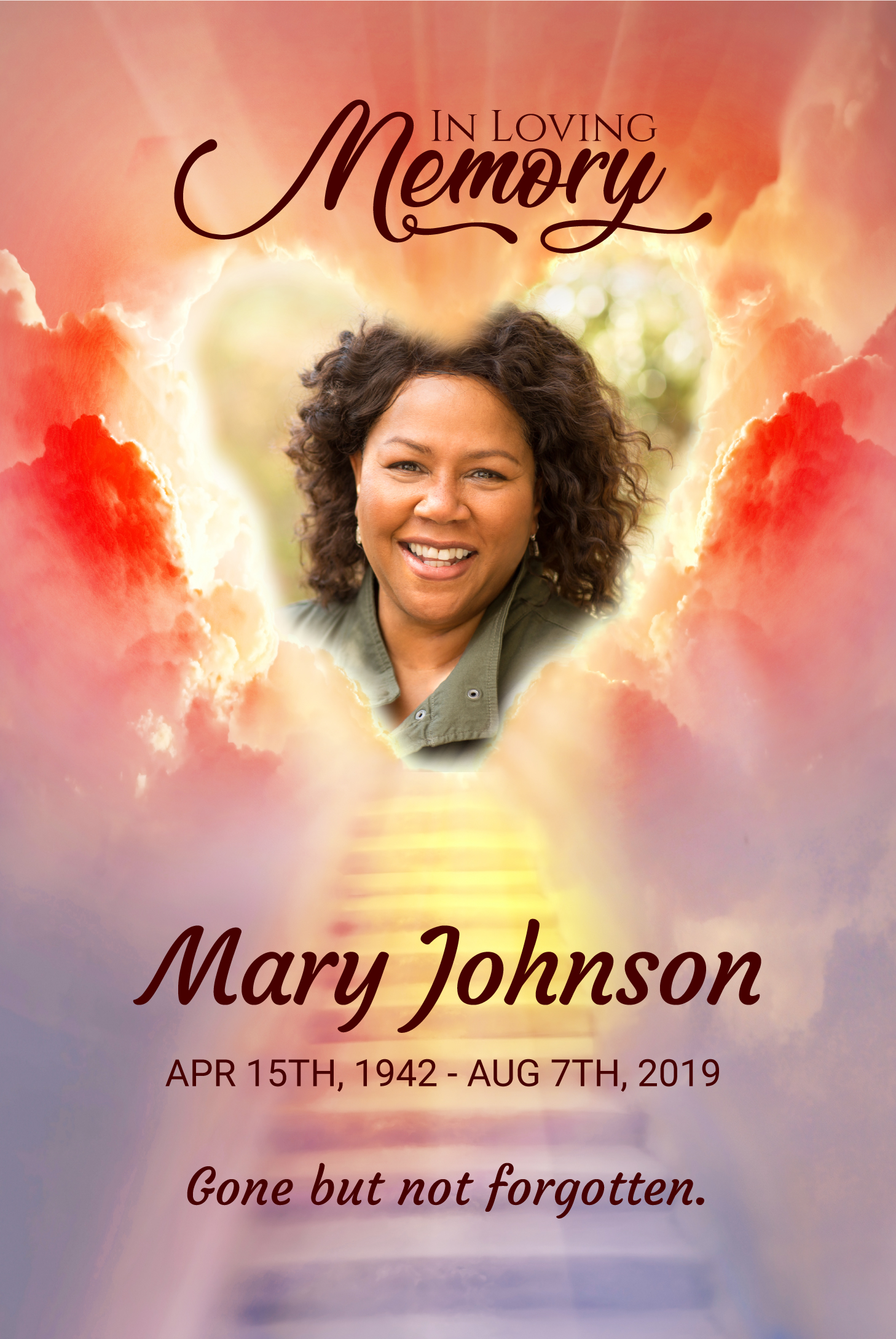 Memorial Poster - 2136 - Memorial Prints - Memorial & Funeral Printing