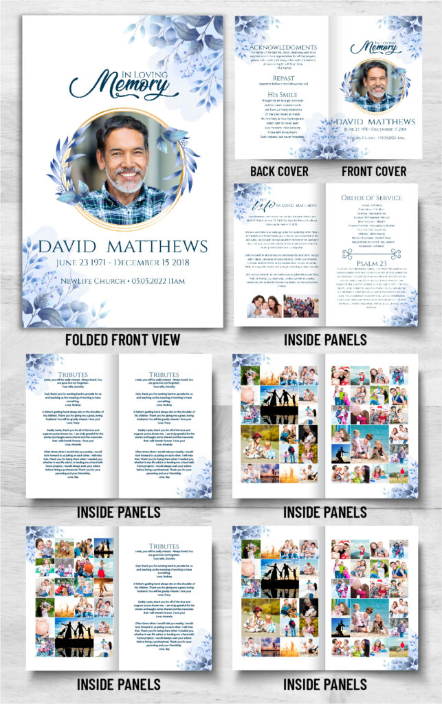 Create a Beautiful 12-Page Funeral Program and Memorial Booklet ...