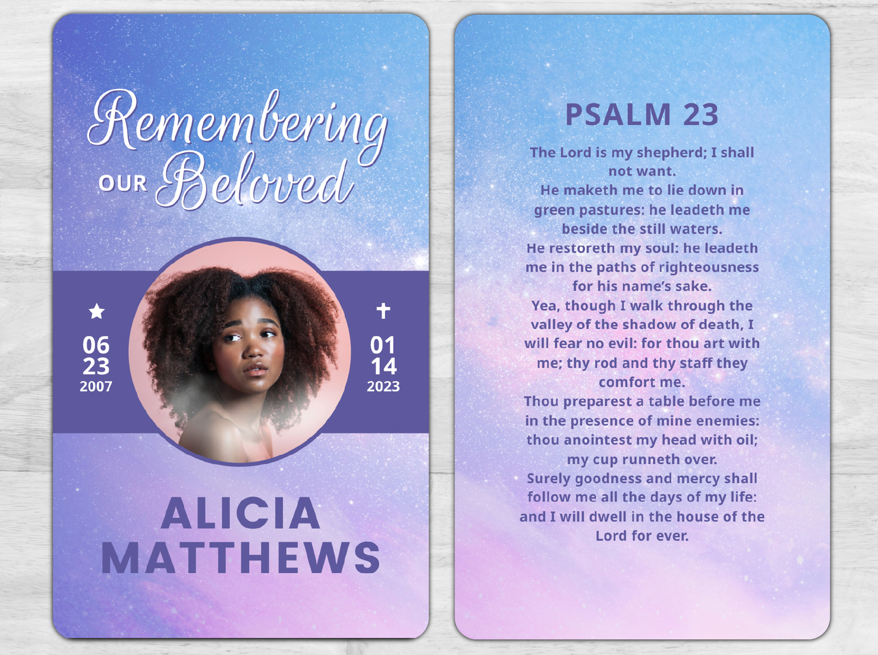 Memorial Card - 2131 - Memorial Prints - Memorial & Funeral Printing
