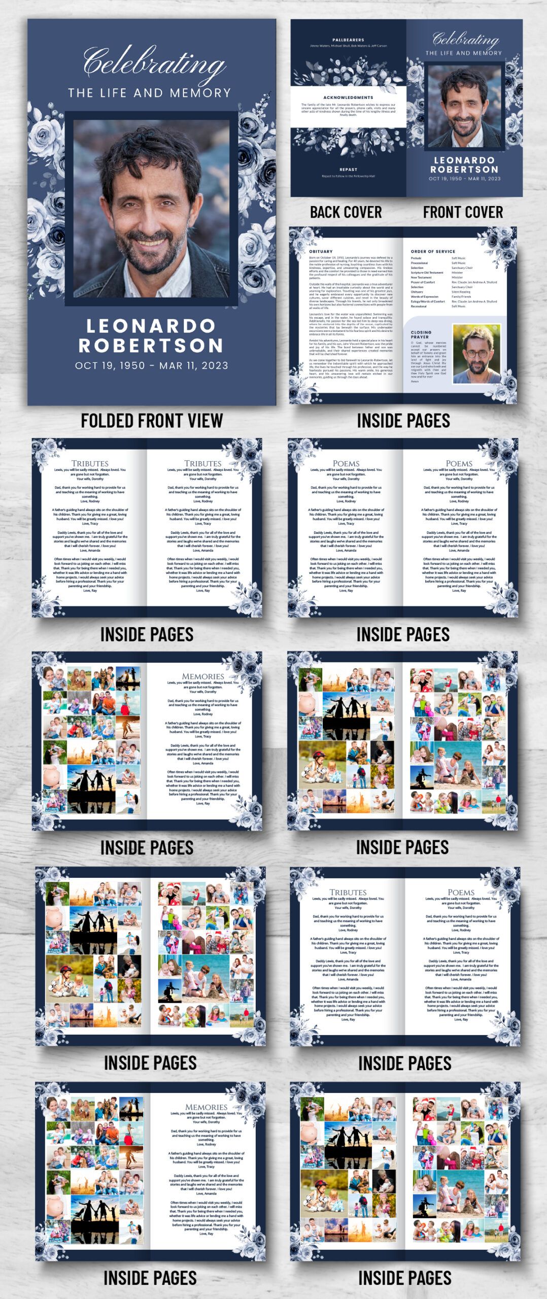 20 Page Funeral Program - 2150 - Memorial Prints - Memorial & Funeral ...