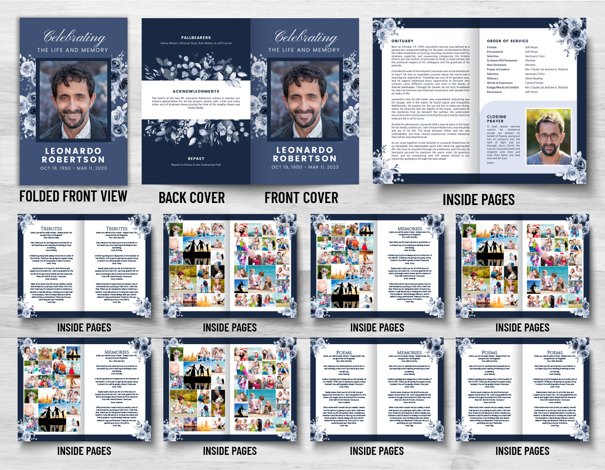 20 Page Funeral Program - 2150 - Memorial Prints - Memorial & Funeral ...
