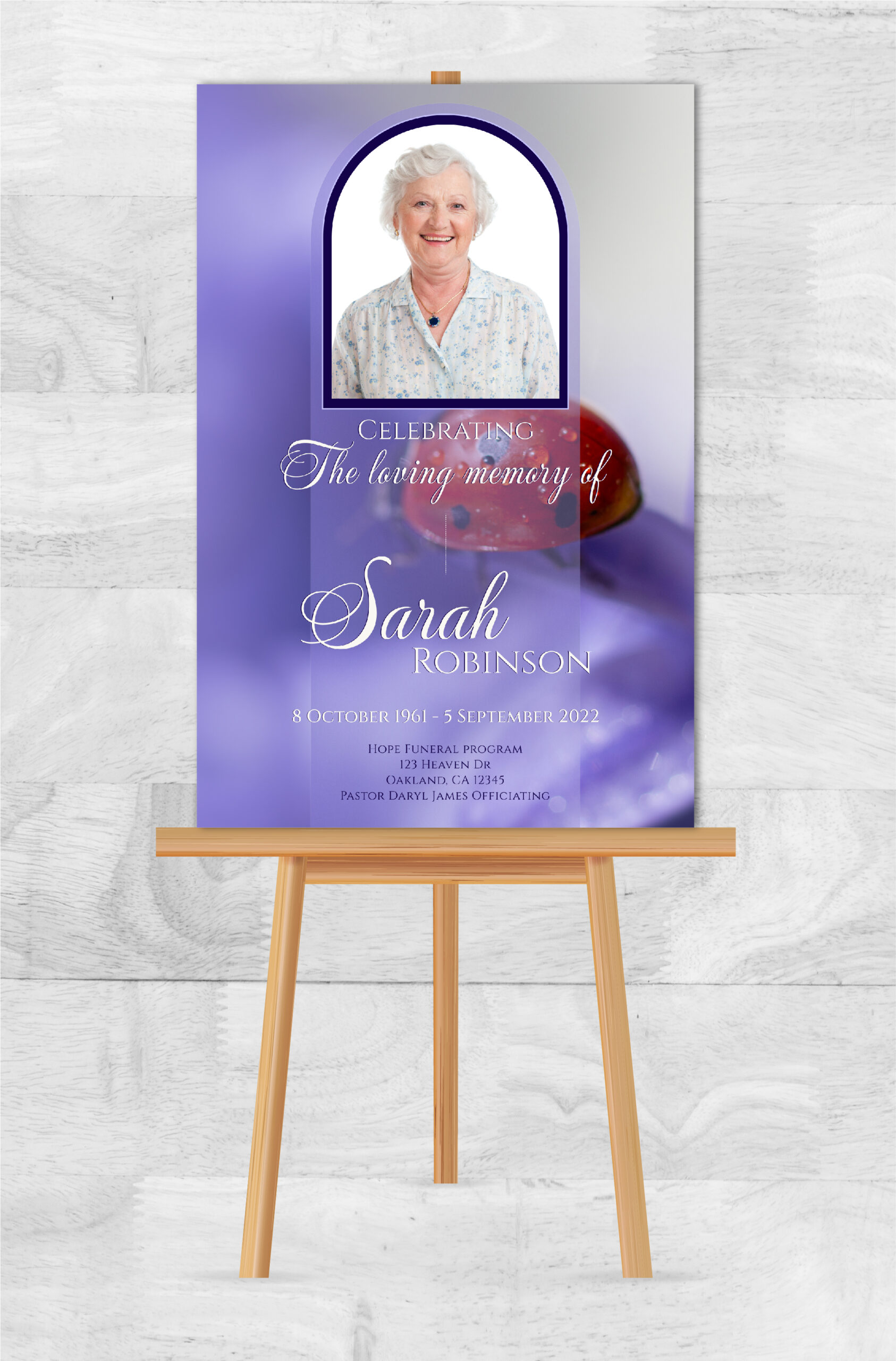 Memorial Poster for Funeral - Personalized Memorial Poster