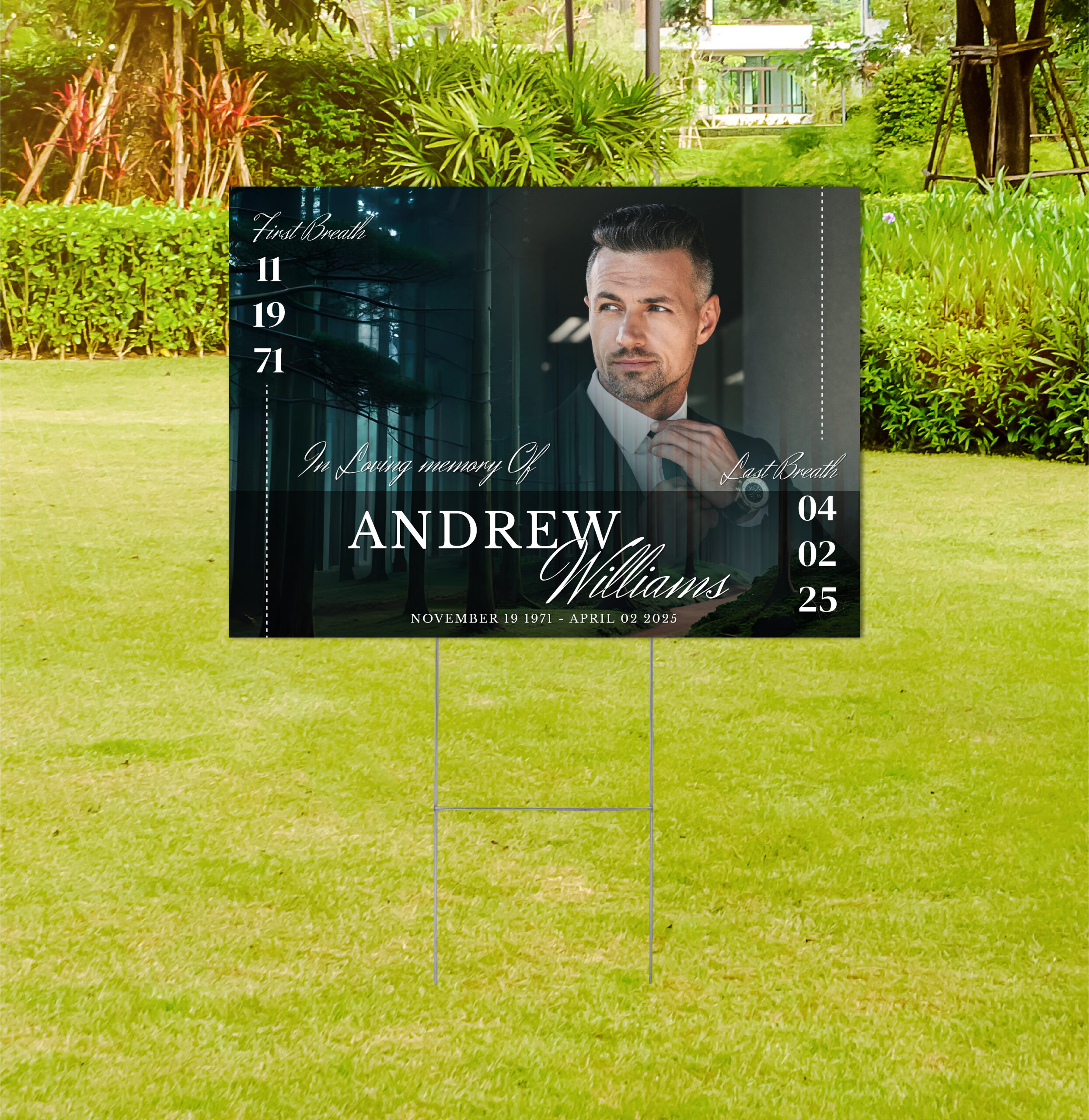 Memorial Yard Sign - 2174 - Memorial Prints - Memorial & Funeral Printing