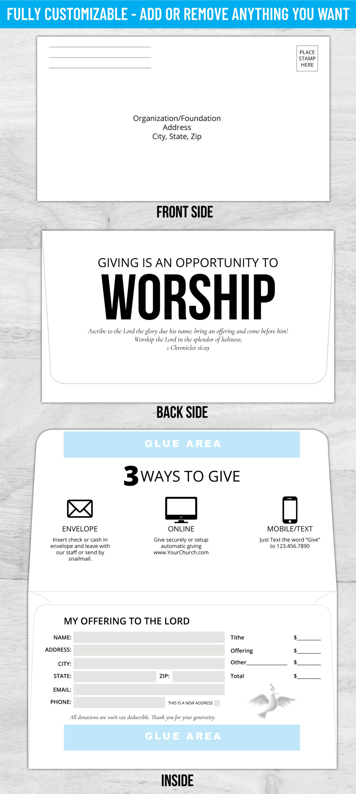 Remittance Tithe Envelope - 1002 - Memorial Prints - Memorial & Funeral ...