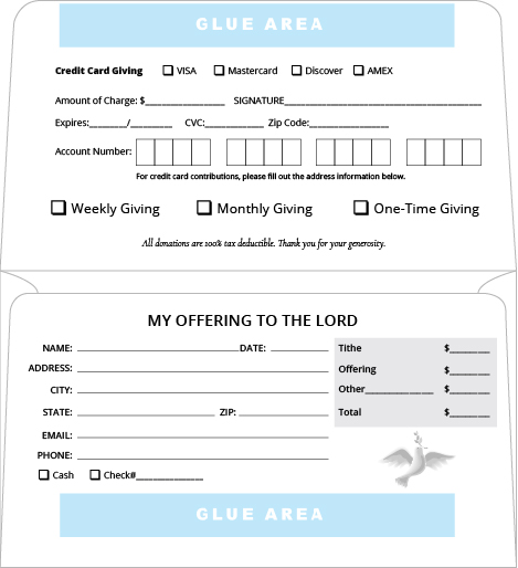 Remittance Tithe Envelope - 1003 - Memorial Prints - Memorial & Funeral ...