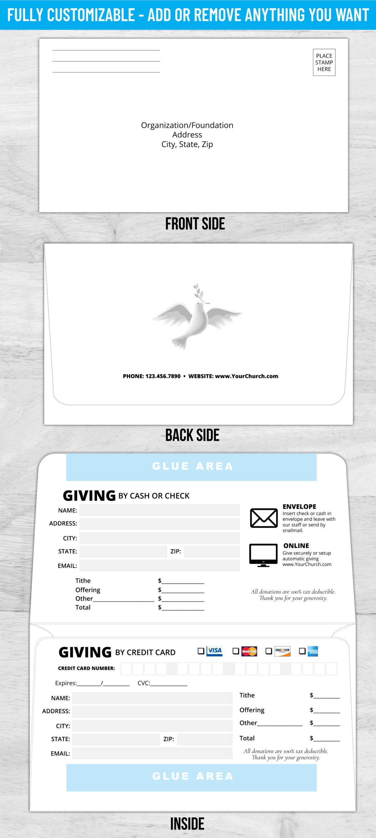 Remittance Tithe Envelope - 1004 - Memorial Prints - Memorial & Funeral ...