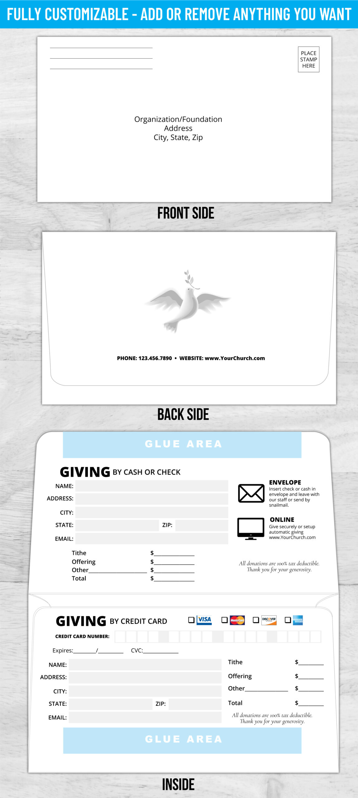 Remittance Tithe Envelope - 1004 - Memorial Prints - Memorial & Funeral ...