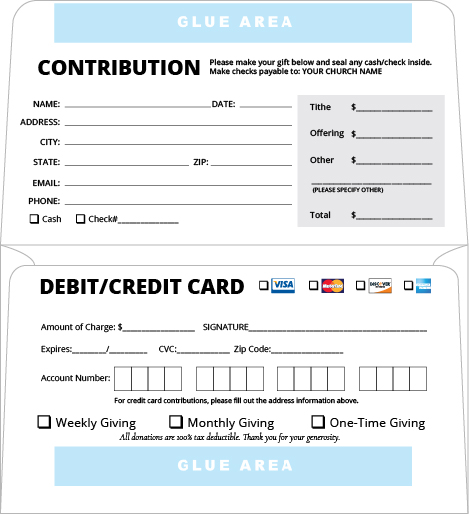 Remittance Tithe Envelope - 1001 - Memorial Prints - Memorial & Funeral ...