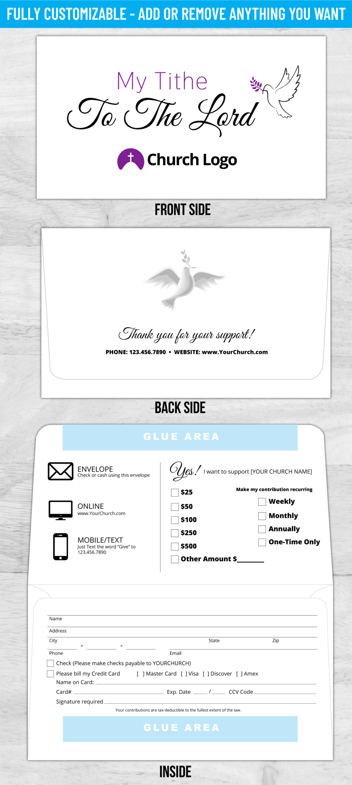 Remittance Tithe Envelope - 1008 - Memorial Prints - Memorial & Funeral ...