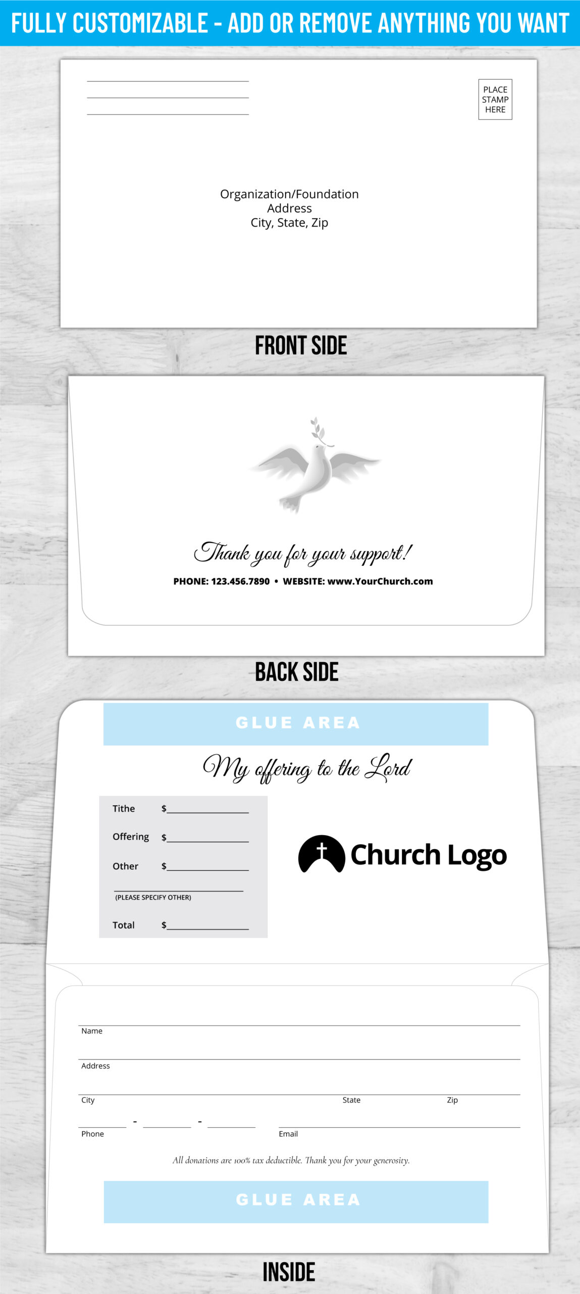 Remittance Tithe Envelope - 1010 - Memorial Prints - Memorial & Funeral ...