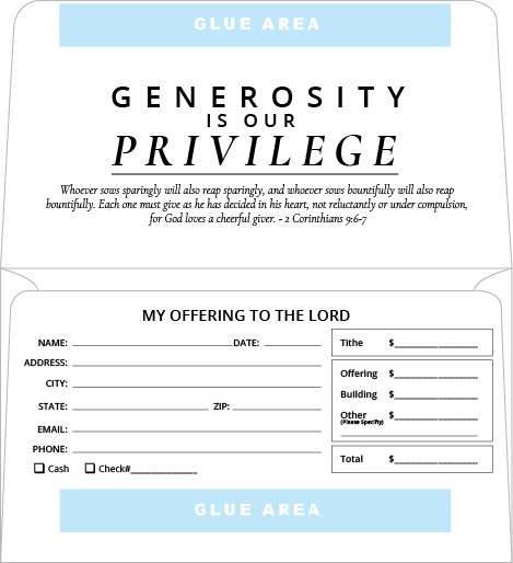 Remittance Tithe Envelope - 1012 - Memorial Prints - Memorial & Funeral ...