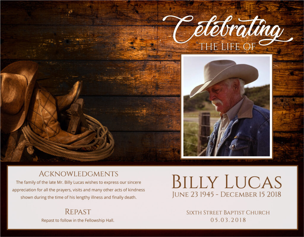 Funeral Program PrePrinted Shell - 2008 - Memorial Prints - Memorial & Funeral Printing